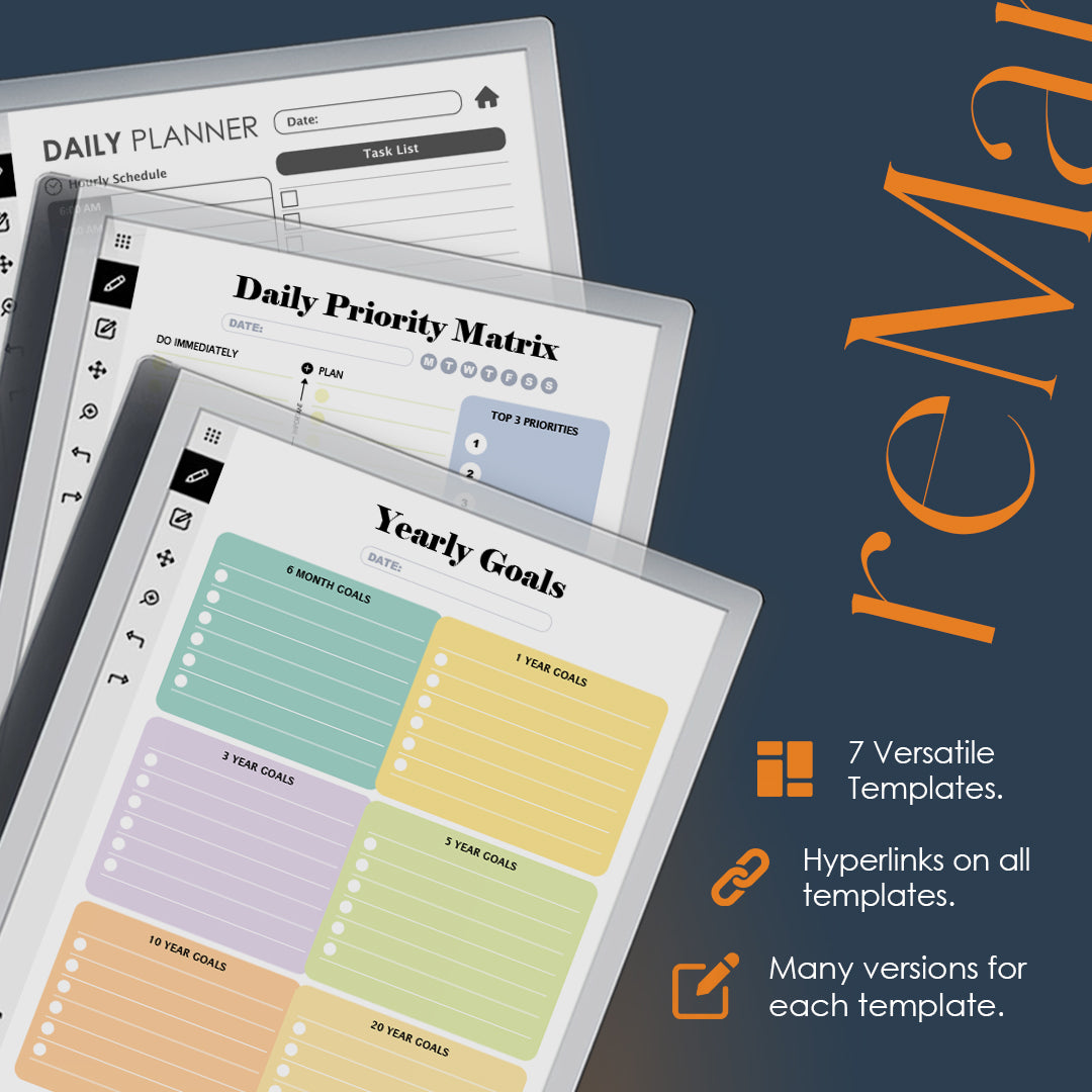 Templates for Productivity: 60+ Premium ReMarkable Templates