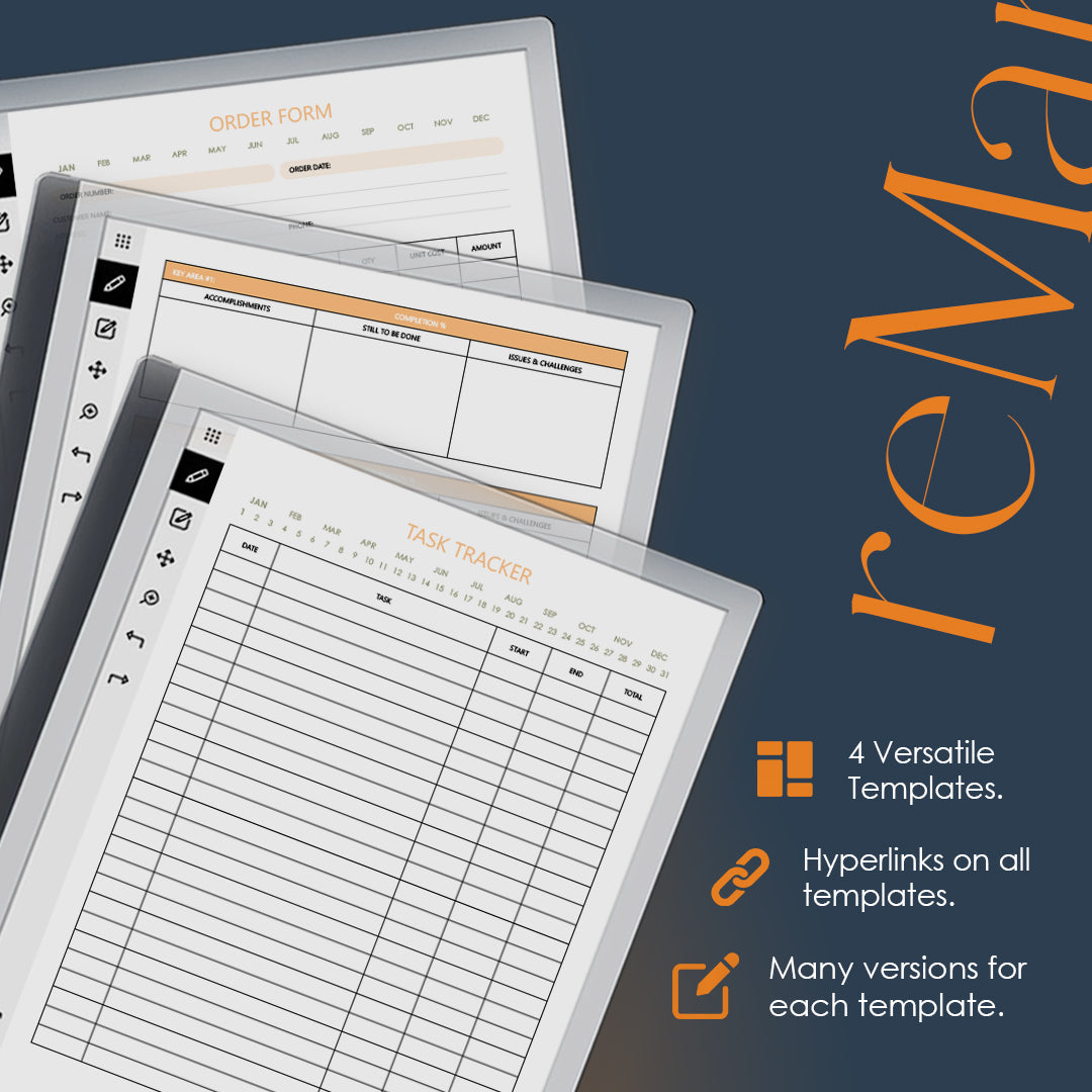 Templates for Productivity: 60+ Premium ReMarkable Templates